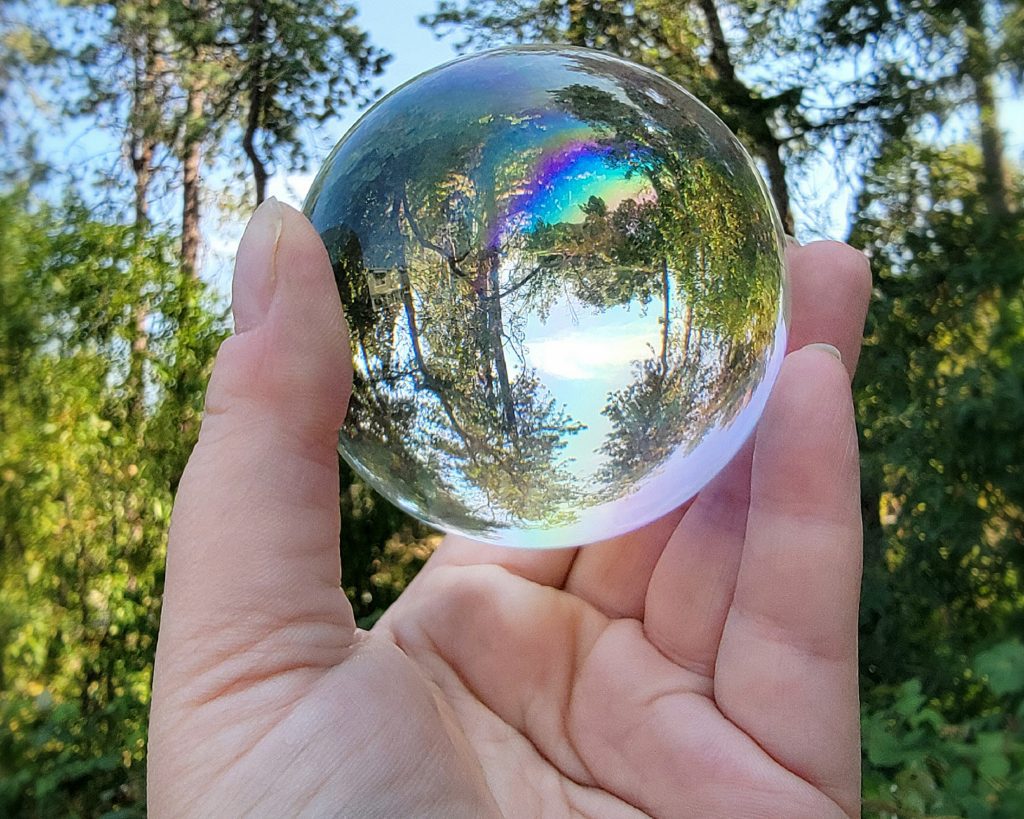 80mm, Aurora Crystal Ball, Aurora Glass Ball, 3.15 Inch - Insects In Resin