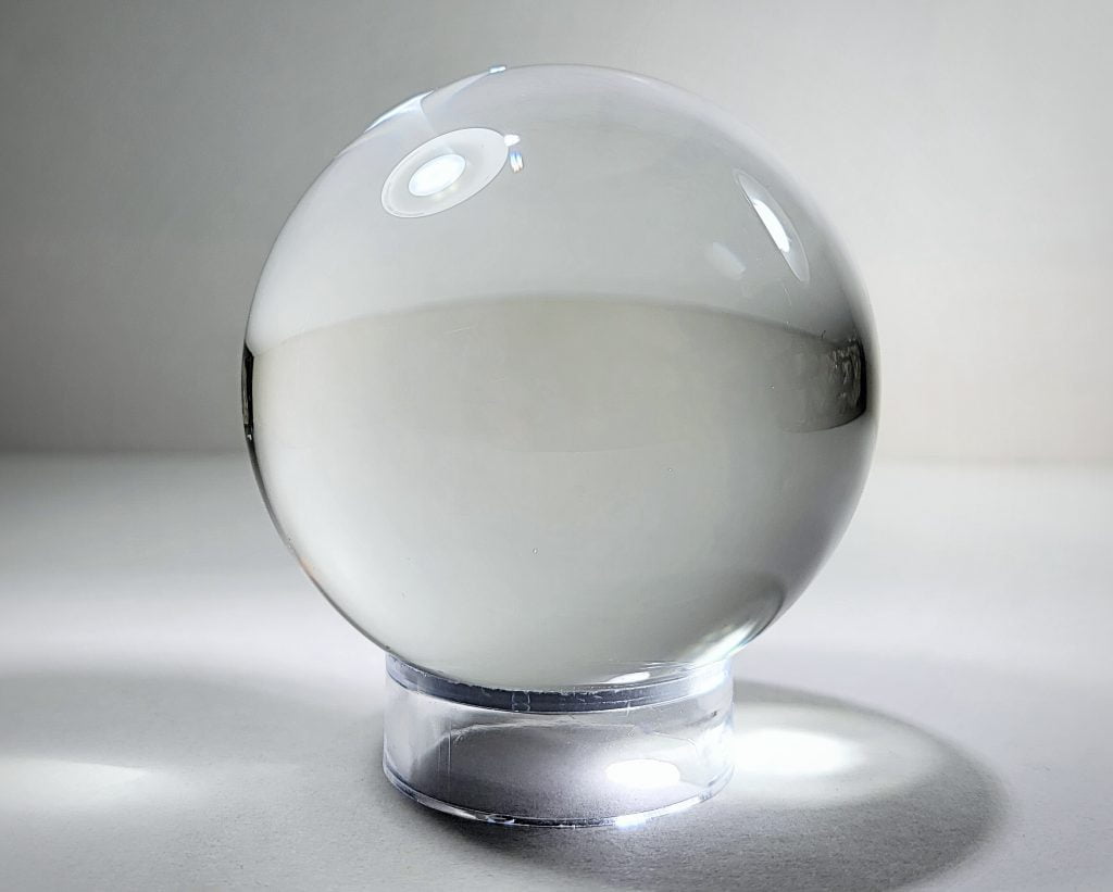 80mm, Clear Crystal Ball, Clear Glass Ball, 3.15 Inch - Insects In Resin