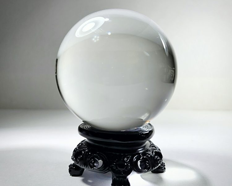 Black Crystal Ball, 80mm Black Glass Ball - Insects In Resin