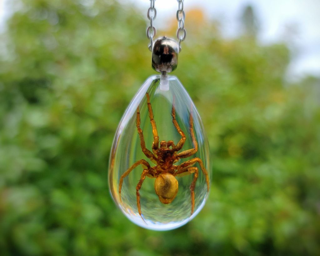 Spider Necklace, Real Insect Jewelry - Insects In Resin