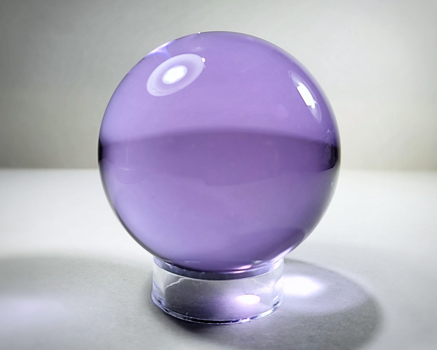 80mm, Purple Crystal Ball, Violet Glass Ball, 3.15 Inch - Insects In Resin
