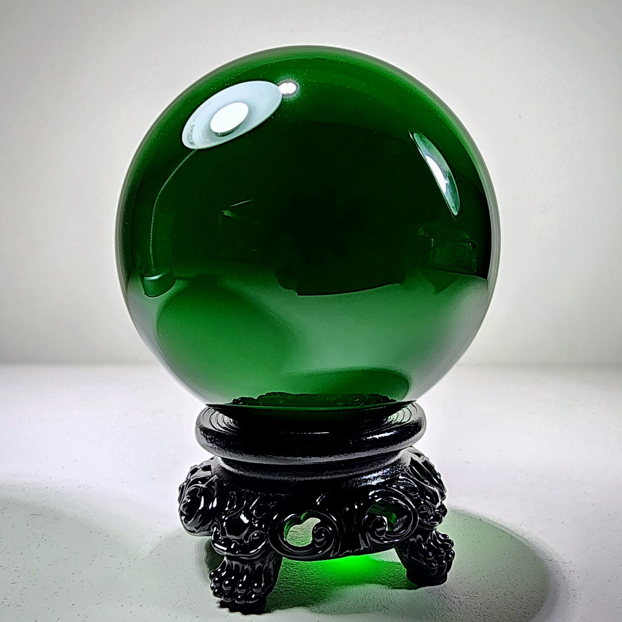 80mm, Green Crystal Ball, Dark Green Glass Ball, 3.15 Inches - Insects ...