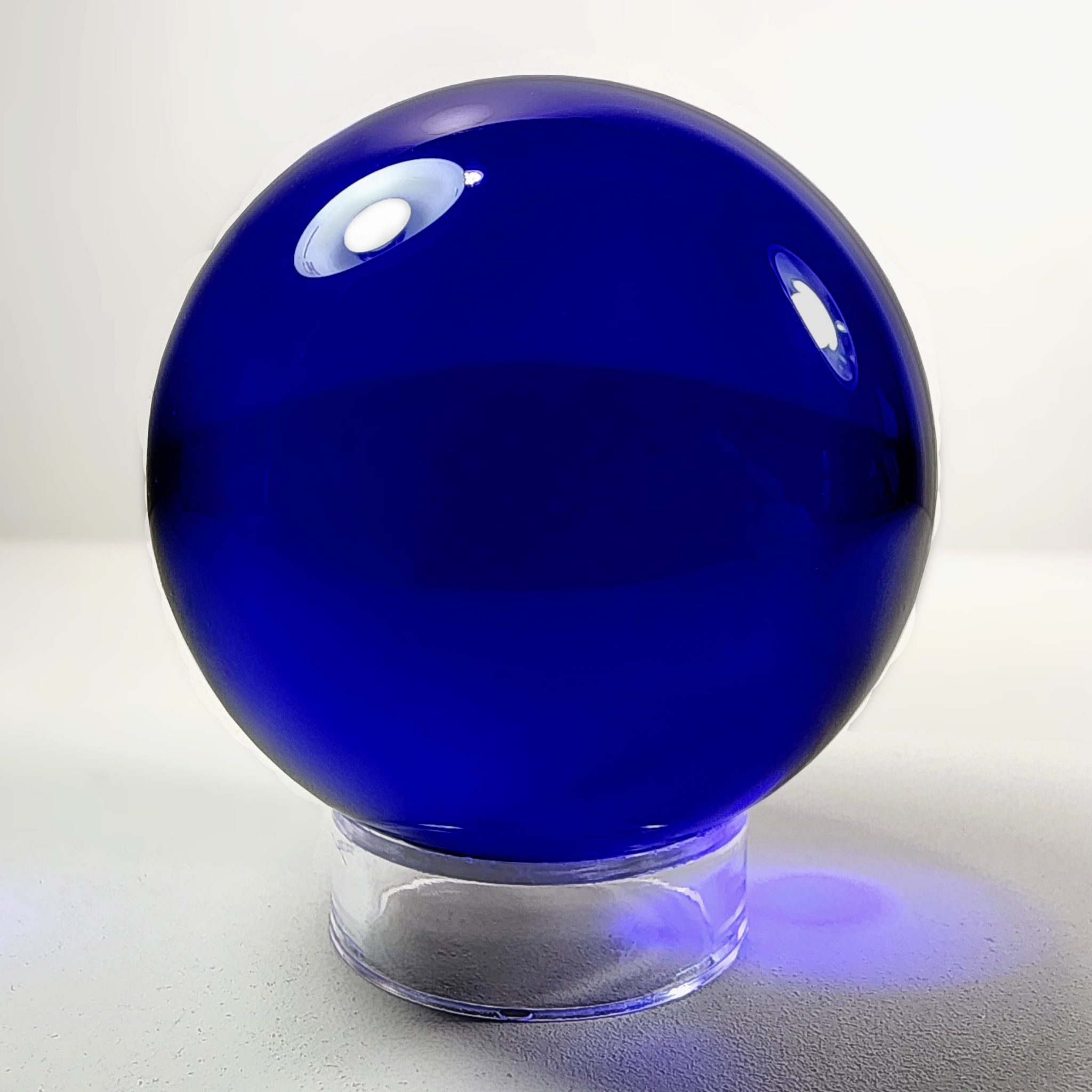 80mm, Cobalt Blue Crystal Ball, Dark Blue Glass Ball, 3.15 Inch ...