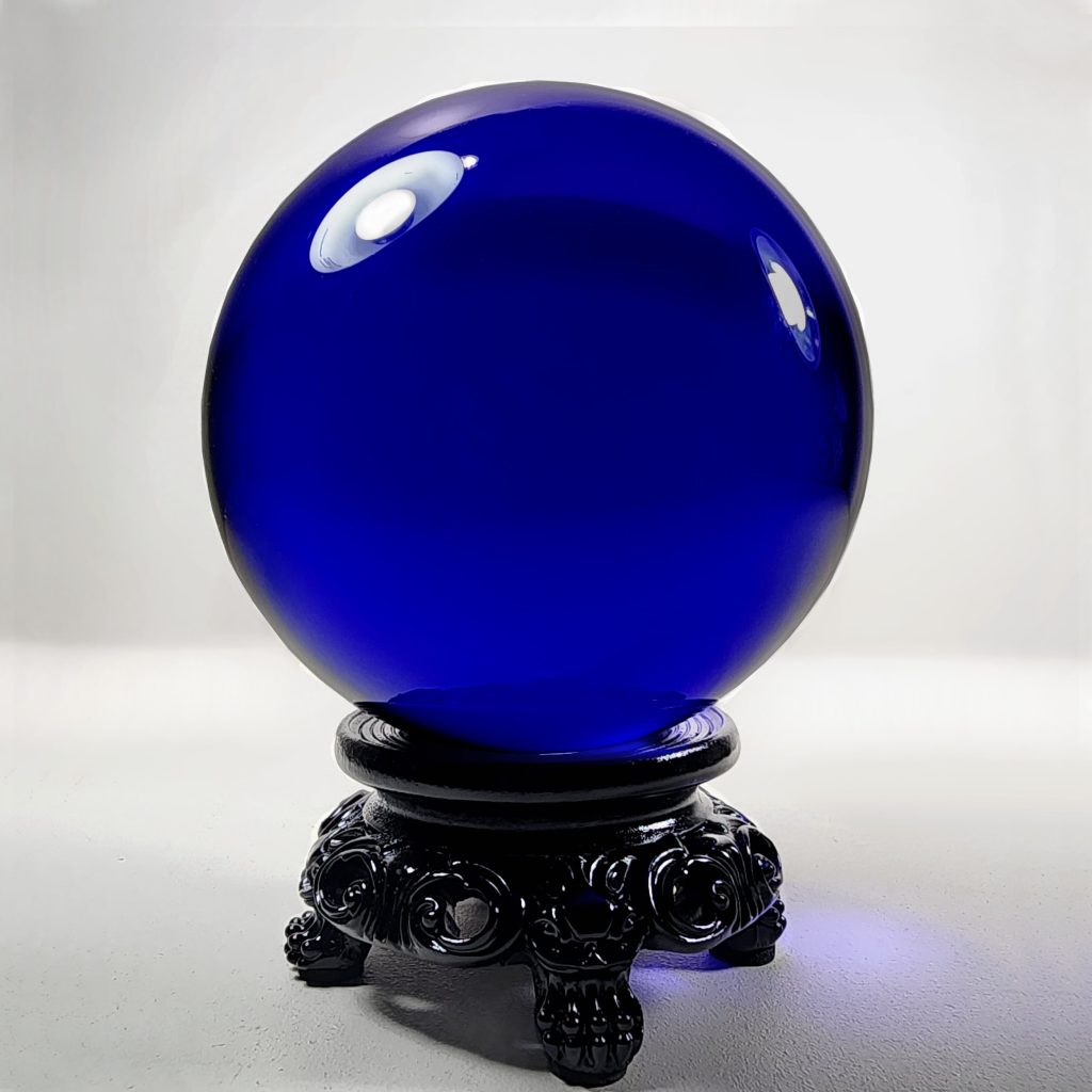 80mm, Cobalt Blue Crystal Ball, Dark Blue Glass Ball, 3.15 Inch ...