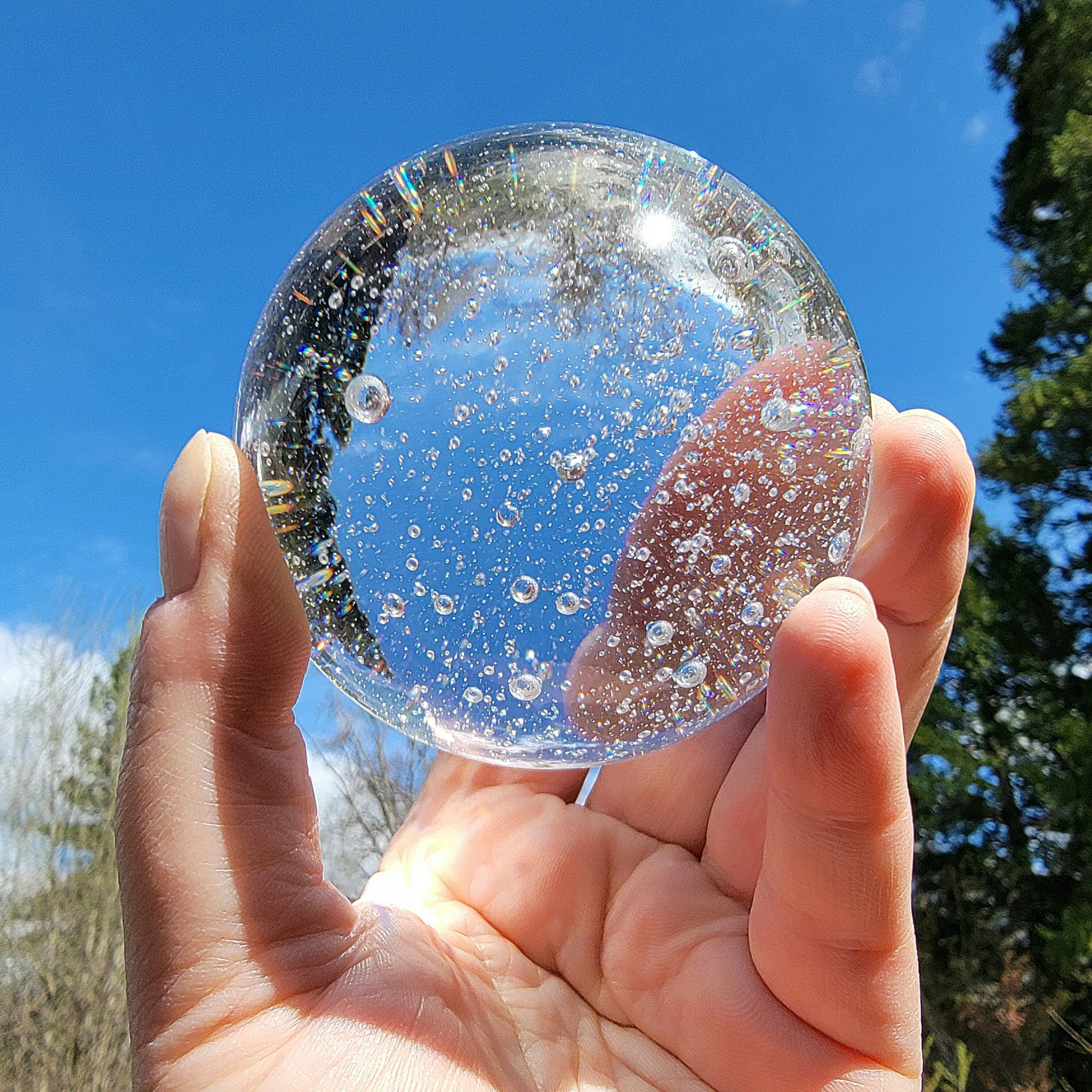 80mm, Bubble Clear Crystal Ball, Bubble Glass Ball, 3.15 Inch - Insects ...