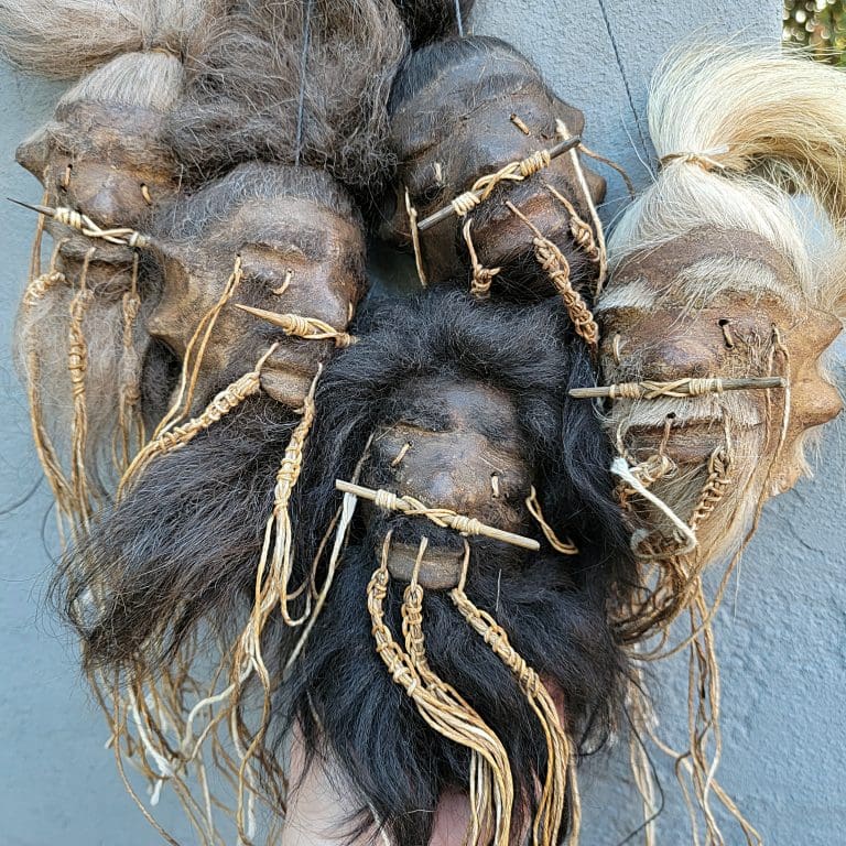 Shrunken Head, Real Leather and Hair, Medium Sized, 4 Inch - Insects In ...